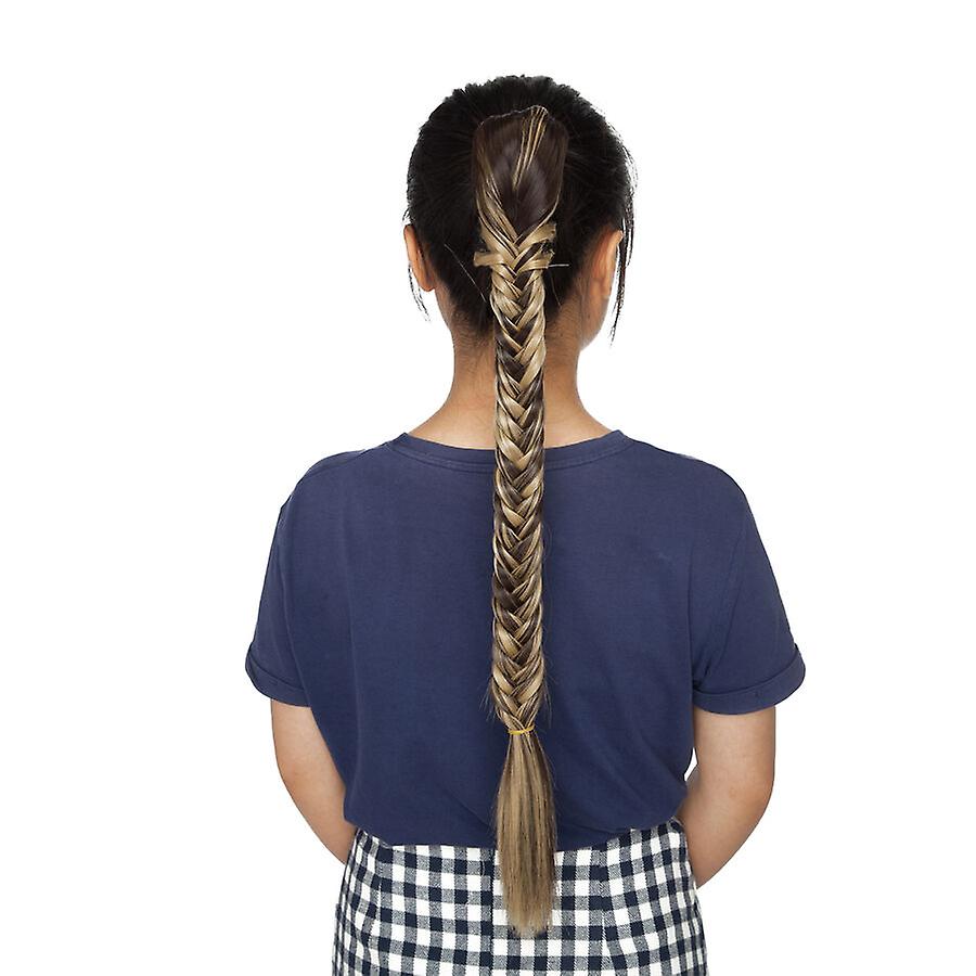 Plaited Fishtail Twist Braid Claw On Drawstring Clip In Ponytail Hair ...