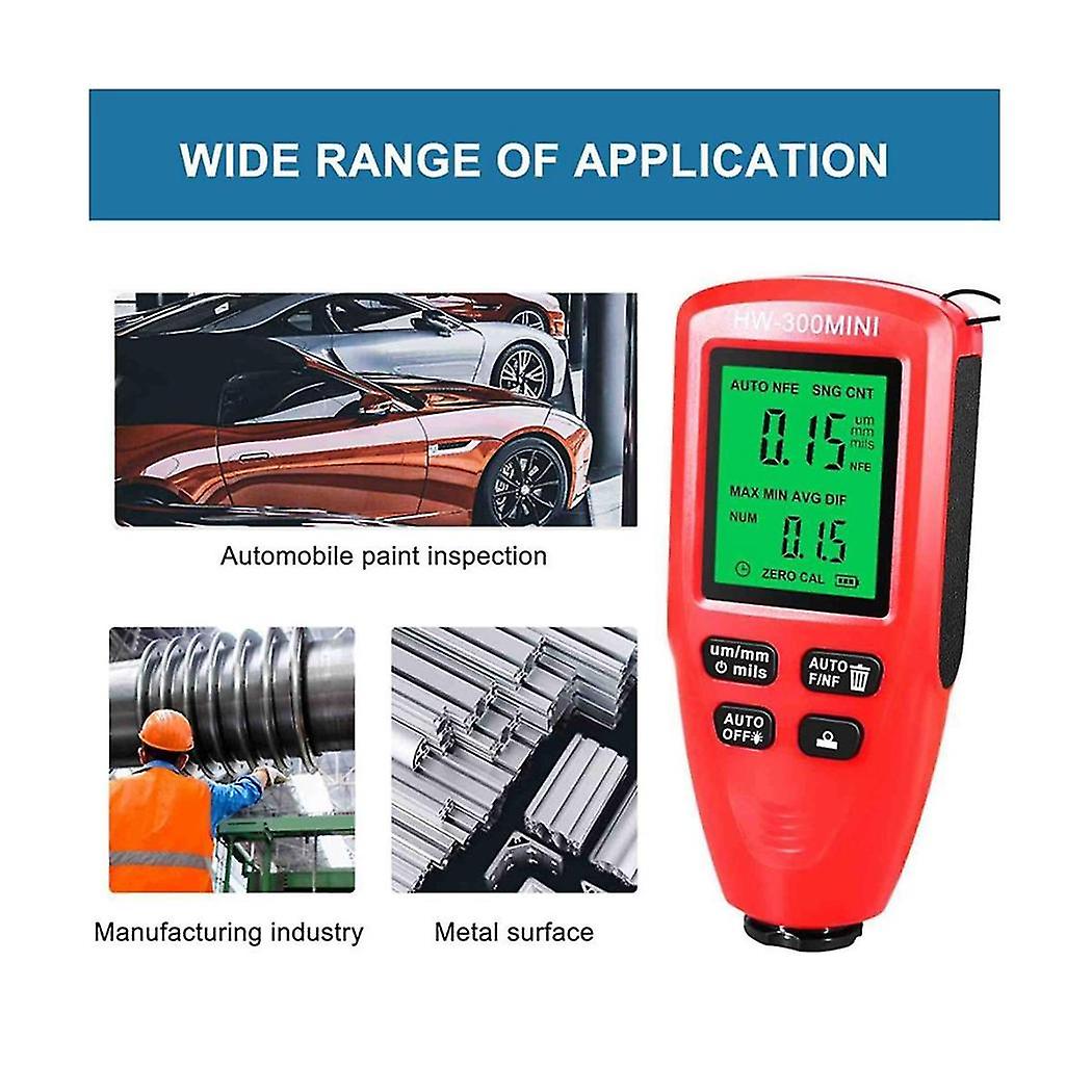 -300mini Coating Thickness Gauge 0-2000um Measuring Paint Tools ...