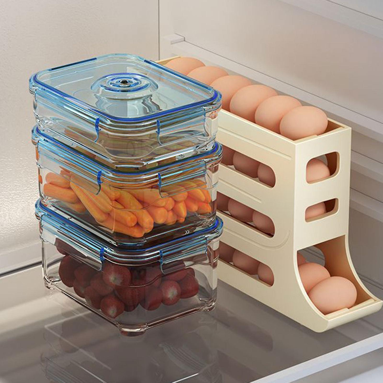 Egg Dispenser Removable Egg Storage Box 4 Tier Egg Holder Automatic ...