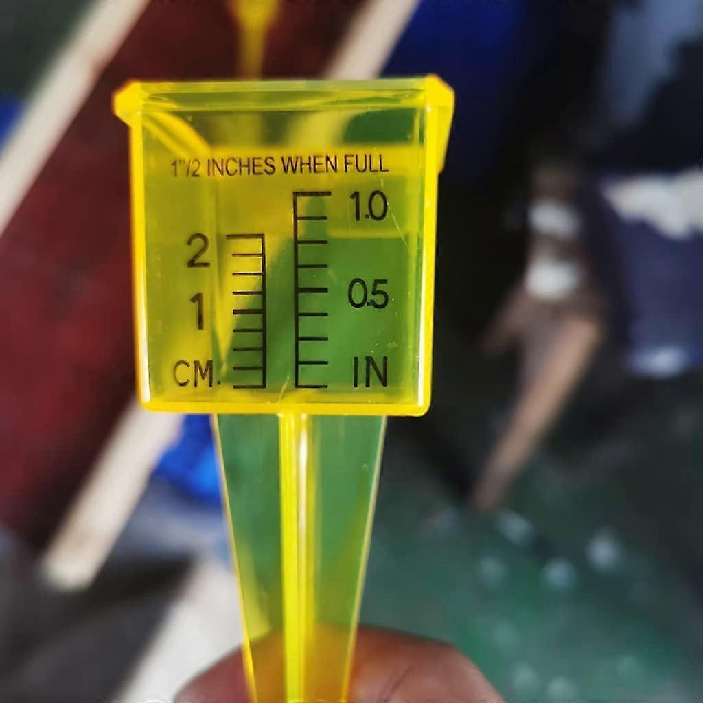 Yellow Mini Portable Sprinkler and Rain Gauge Wide Mouth Bright Outdoor ...