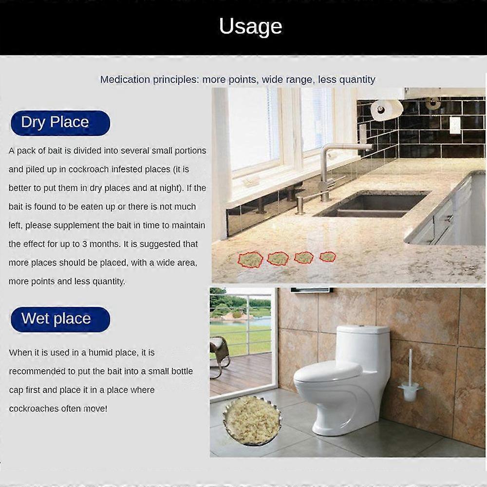 5-50pcs Strong Clear Ant Bait Powder Yellow Black White Termites Ants ...