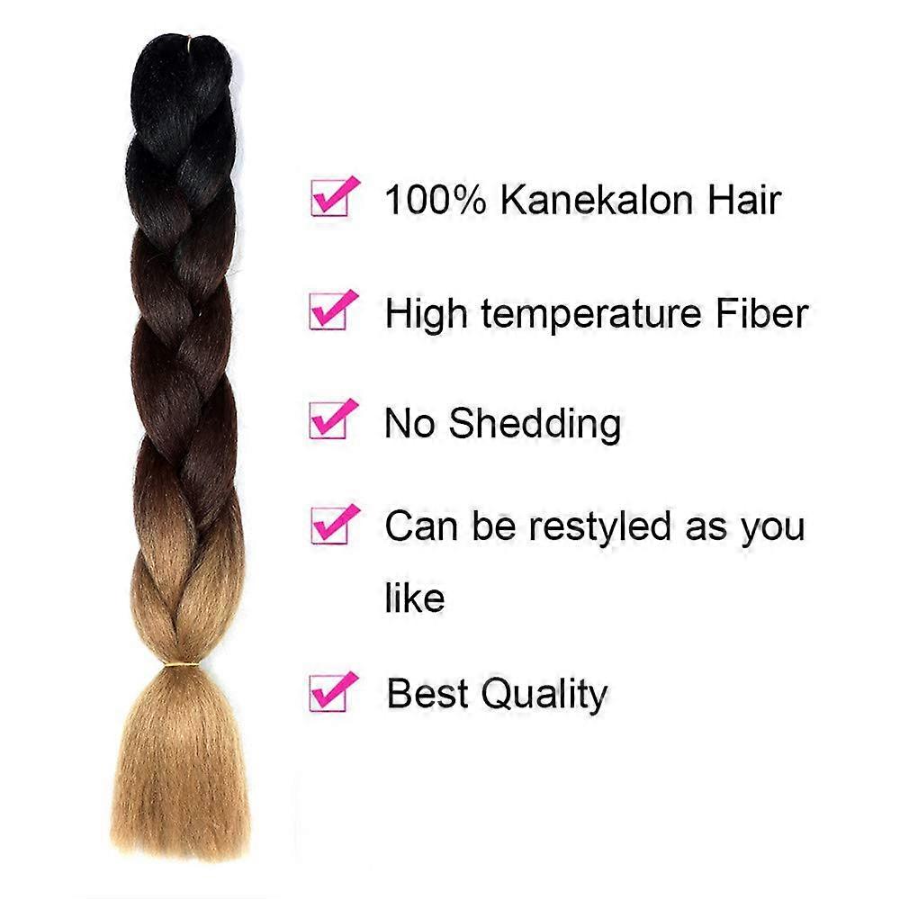 Synthetic Braiding Hair Pre Stretched Jumbo Braid Hair Extensions 24 ...