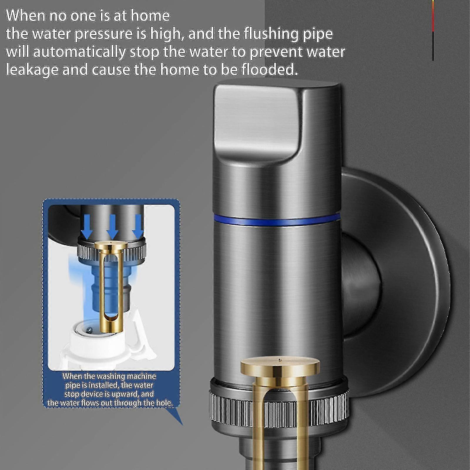 Washing Machine Faucet, Automatic Stop Valve, Brass Faucet, Washing ...