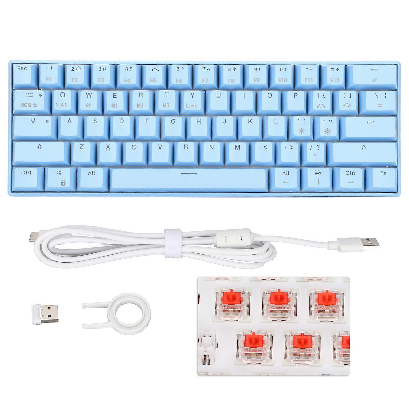 READSON Mechanical Keyboard 61 Keys RGB 3 Modes Support Wireless ...
