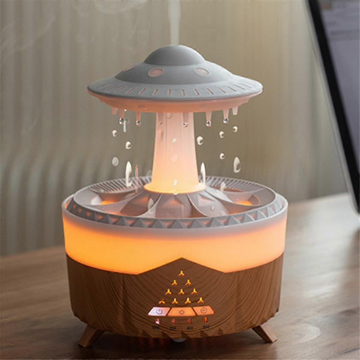 Rain Cloud Night Light Humidifier with Raining Water Drop Sound and 7 ...