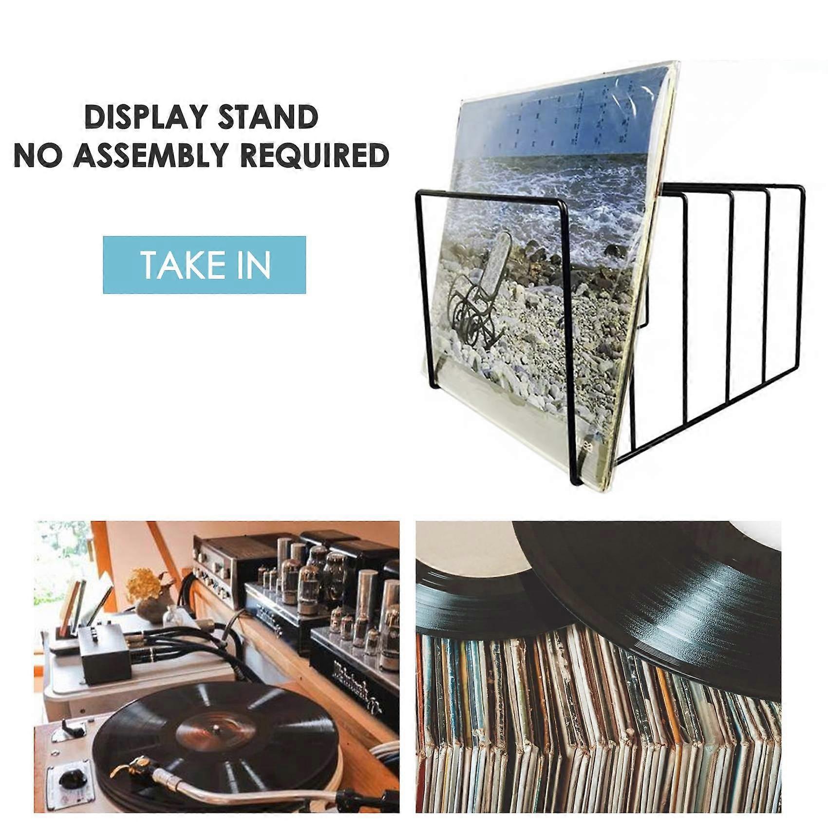 Metal Vinyl Record Display Shelf Turntable Storage Shelf Exhibit Stand ...