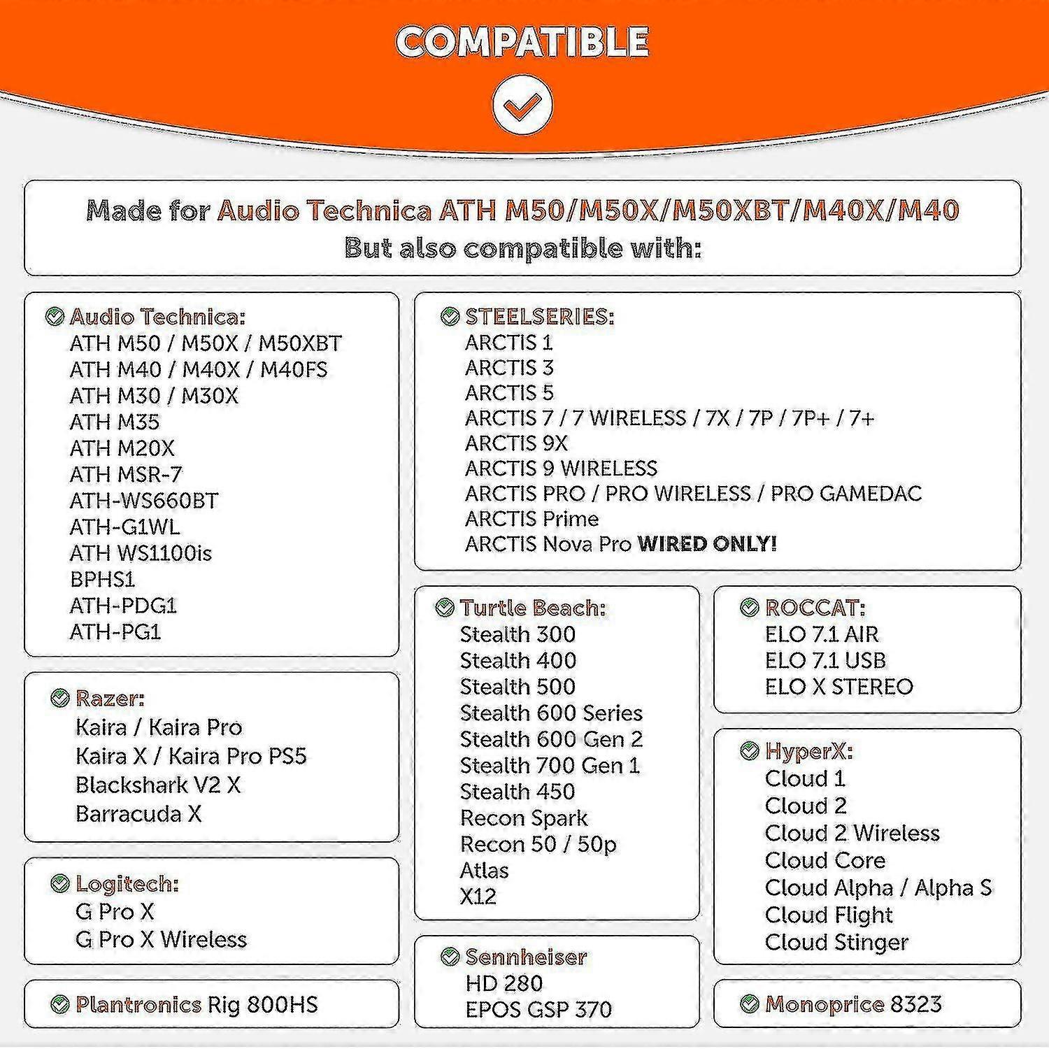 2024 Wicked Cushions Upgraded Replacement Earpads For Ath M50x - Fits ...