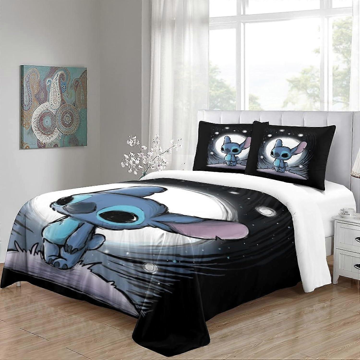 Stitch Duvet Cover Bedding Set, Microfiber Lilo & Stitch Animated ...