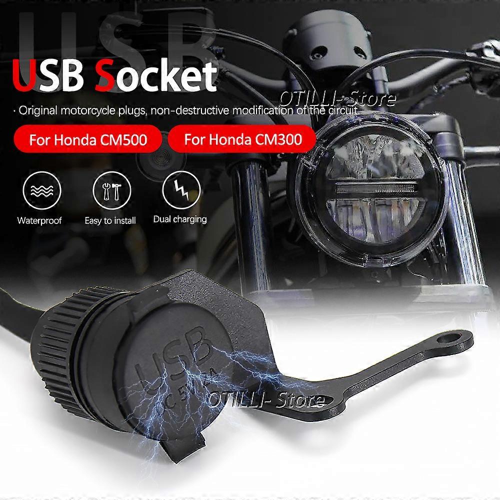cm 500 300 New Motorcycle Accessories Dual USB Charger Power Adapter Socket waterproof Plug ...