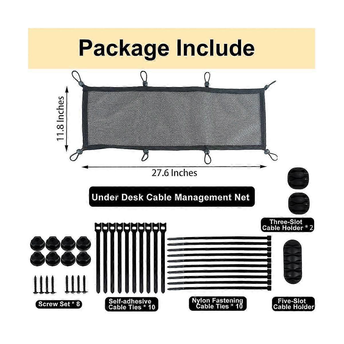 Net Under Desk, Extra Cable Net, Flexible Privacy Mesh Net, Under Desk ...