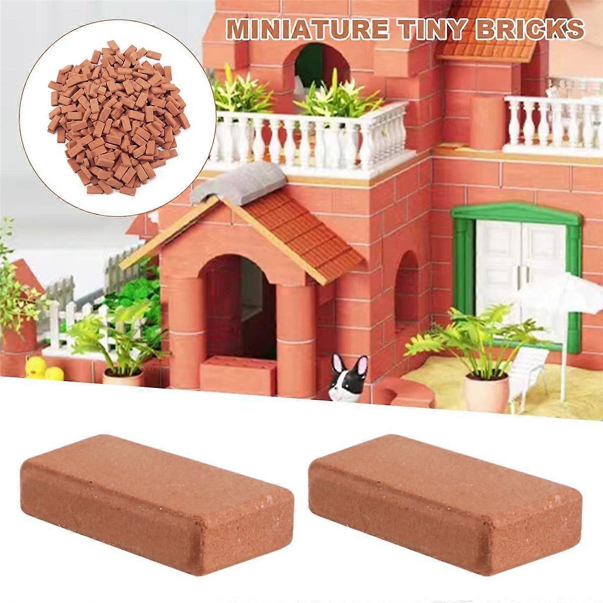350 Pieces Mini Bricks for Landscaping Miniature Bricks Brick Wall ...