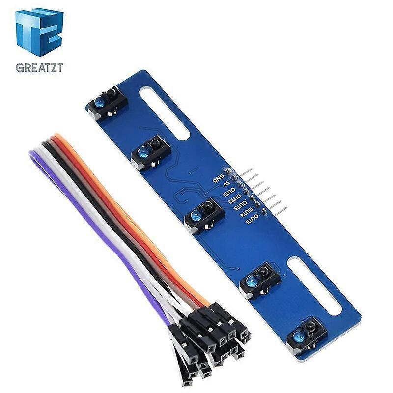 MH-ET LIVE 5 channel Infrared Reflective Sensor TCRT5000 KIT 5 way/road ...