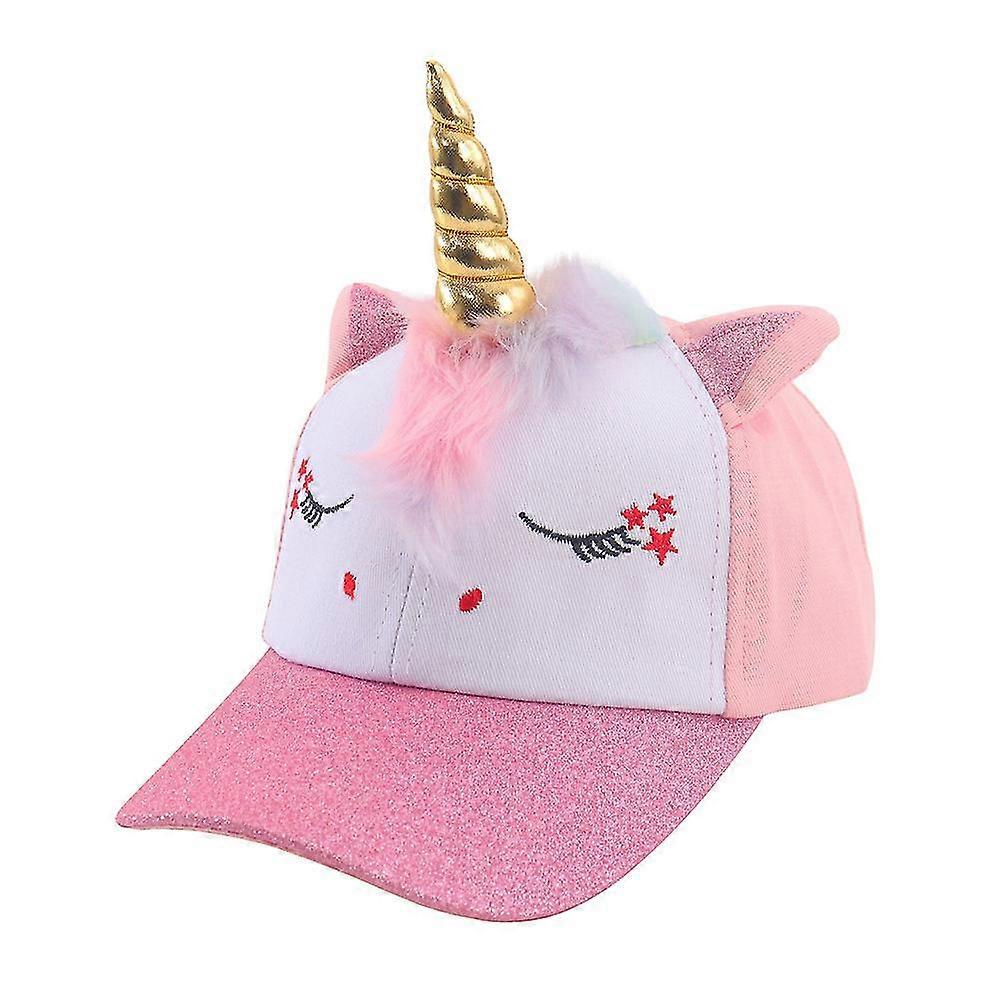 Kids Girls Unicorn Cap With Golden Horn Baseball Cap Sun Visor Hat ...