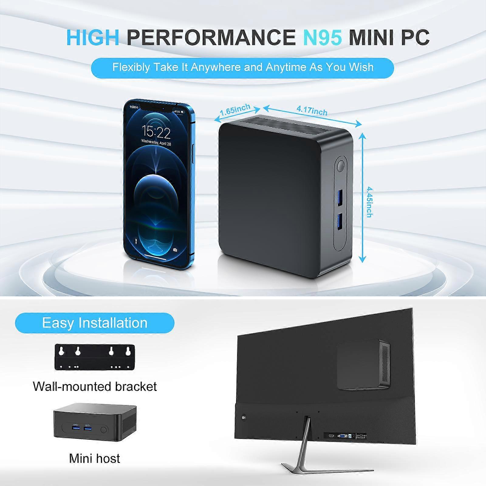 GK N95 Intel Alder-N Lake N95 Windows 11 Mini PC 8GB/16GB DDR4 3200MHz ...