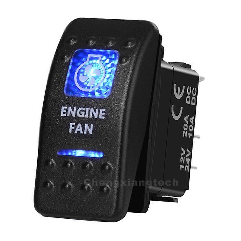 12v/24v Blue Led Lamp 5 Pins On Off SPST Rocker Button Switch ARB ...