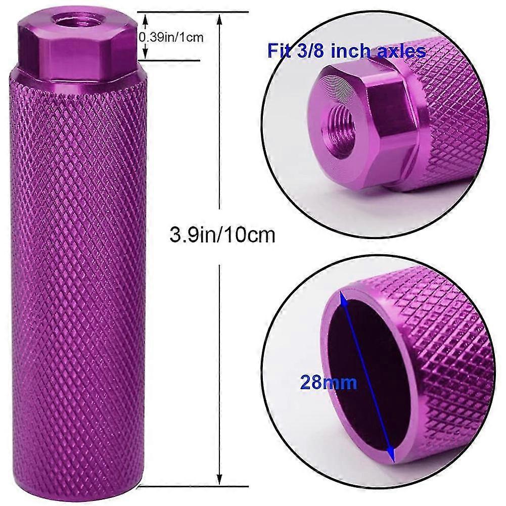 4 Pcs Bike Pegs,Aluminum Alloy Anti-Skid Lead Foot Bicycle Pedals BMX ...