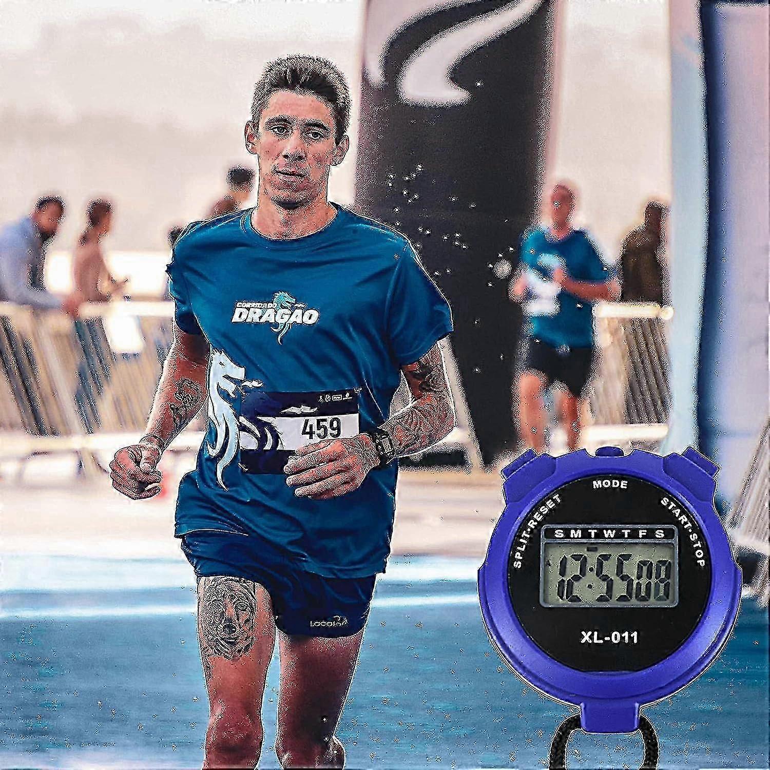 Digital Sports Stopwatch Timer Stopwatch Large Display Interval Training Timer Outdoor Split ...