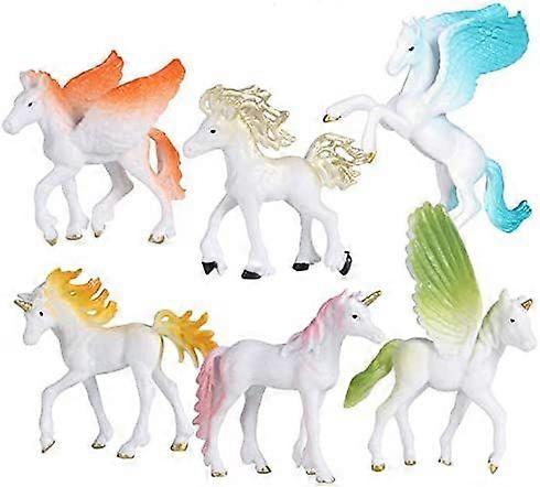 Heytea 12 Pcs Miniature Unicorn Figurines Set Mini Colorful Unicorn ...