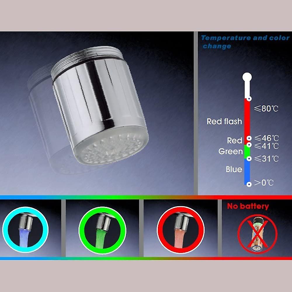 Pack Colorful Led Water Faucet With 3 Colors Temperature Control Change ...