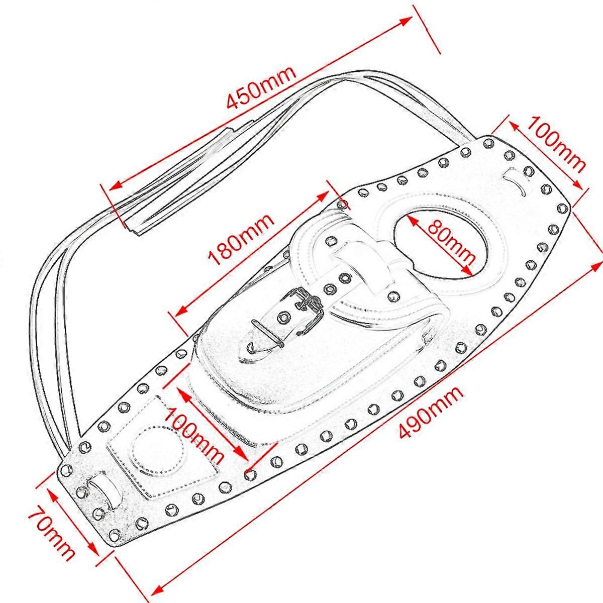 Motorcycle Fuel Tank Cover Panel Pad Strap Bra Bag For Harley | Fruugo UK