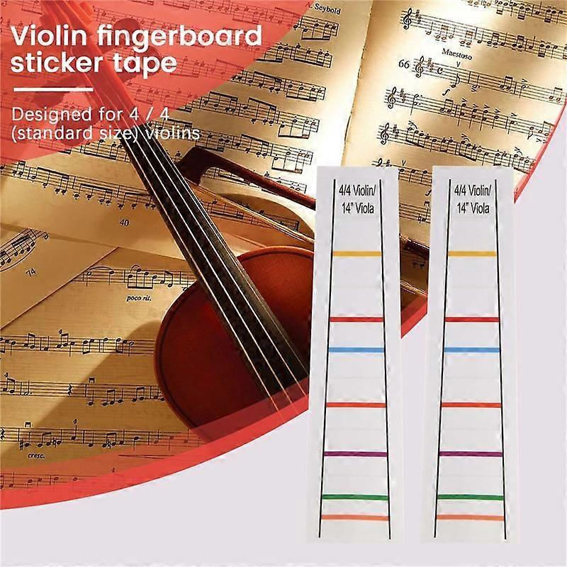 4/4 Violin Fretboard Sticker Fingerboard Marker Fiddle Learn Note Chart ...