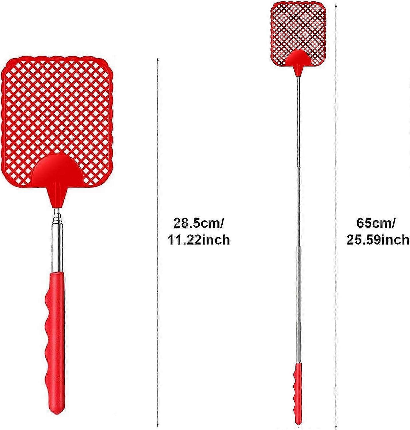 Retractable Fly Swatter (Red), Manual Retractable Fly Trap, Insect ...