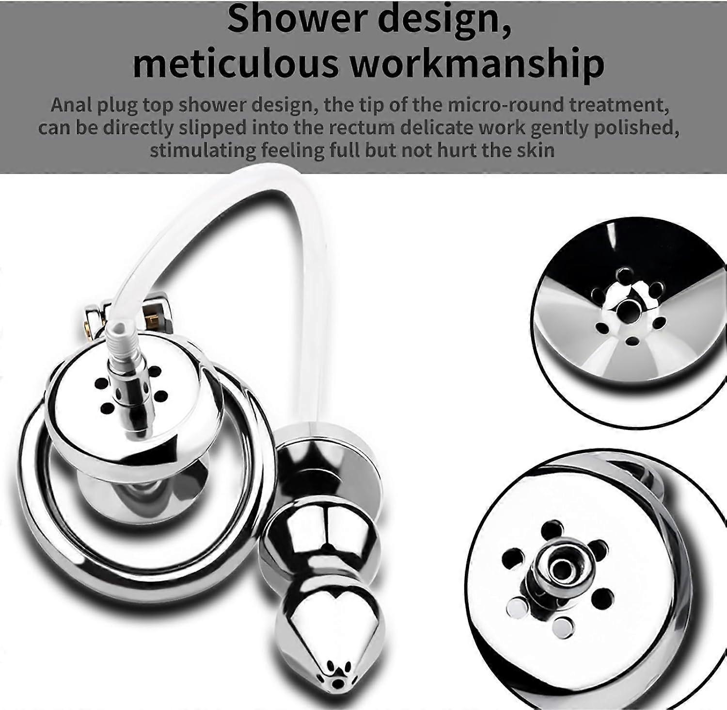 Stainless Steel Cage Chastity Cage Plug Set Urethral Dilator Flat ...