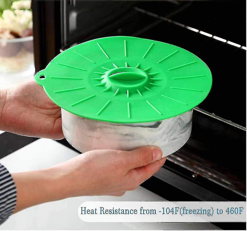 Silicone Lids, Microwave Splatter Cover, 5 Sizes Reusable Heat ...