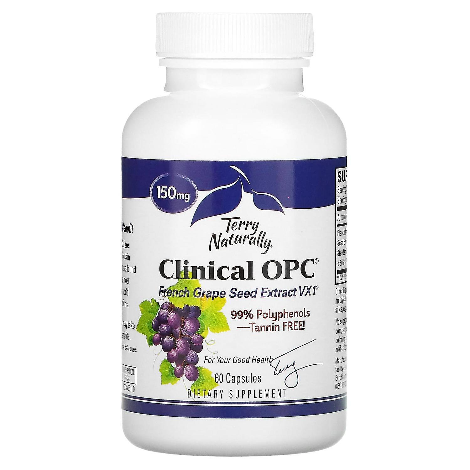 Terry Naturally, Clinical OPC, 150 mg, 60 Capsules | Fruugo US