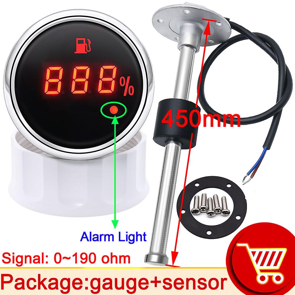 Motorcycle Car Boat Fuel Level Sensor For 0~190 Ohm 52mm Digital Fuel ...