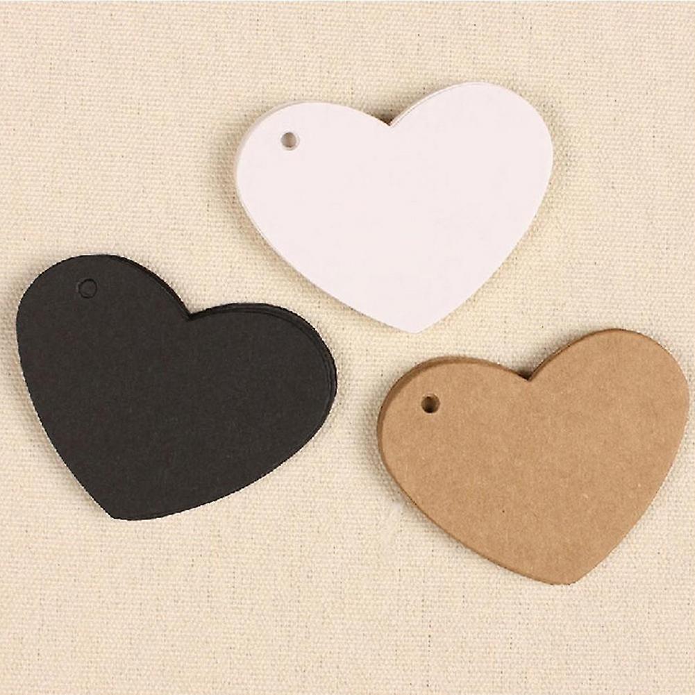DIY Wave Edge Love Heart Gift Paper Label Price Hang Tags Wedding Party ...