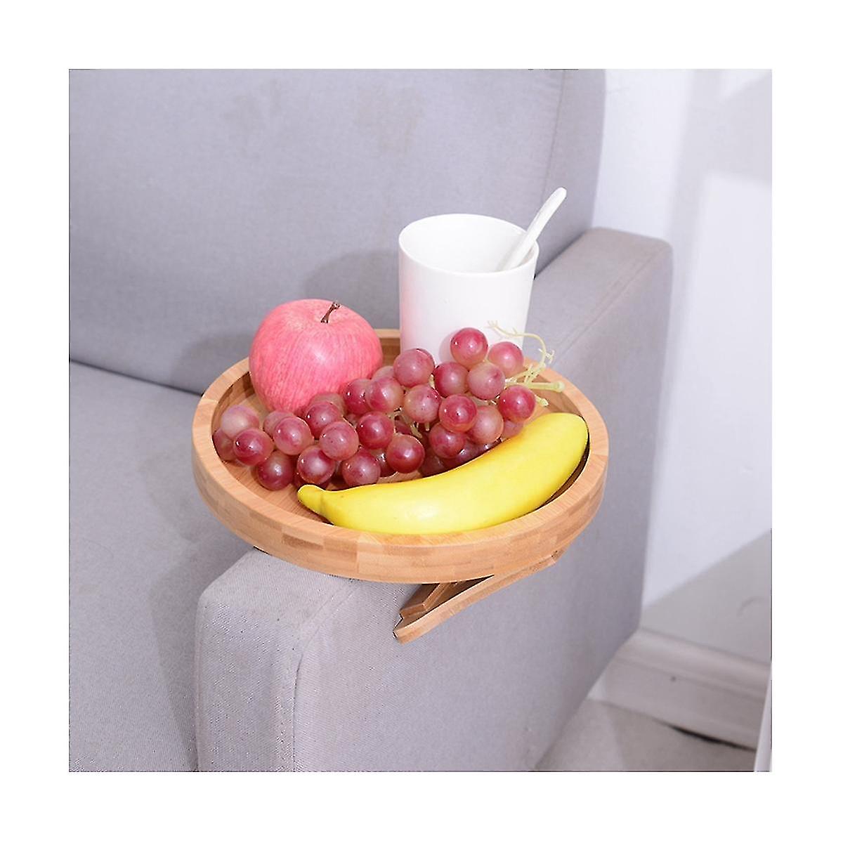 Sofa Tray Table Sofa Armrest Clip-on Tray Wood Sofa Tray Practical Tv ...