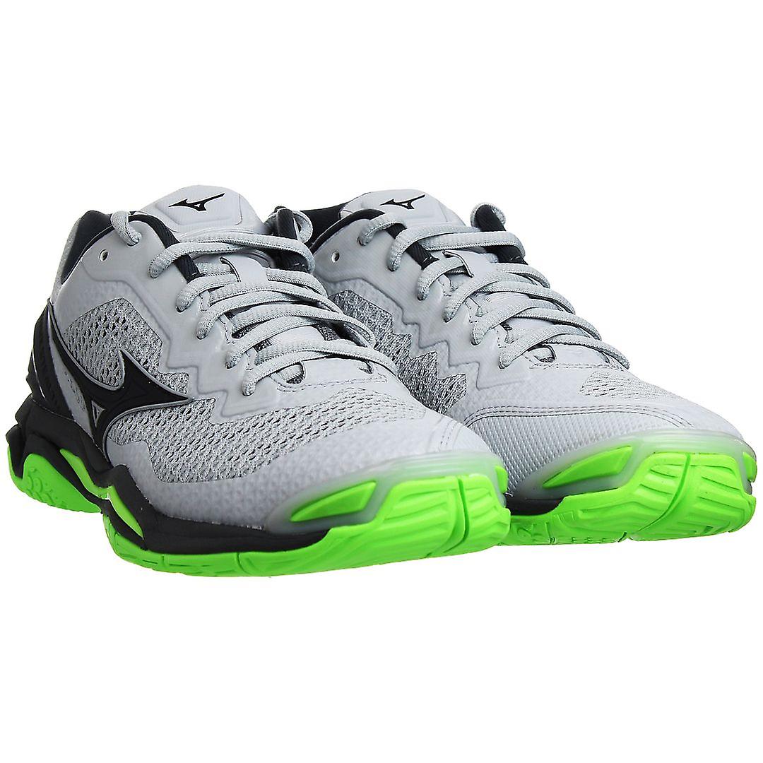 Mizuno Wave Stealth Lace-Up Grey Synthetic Mens Trainers X1GA180037 ...