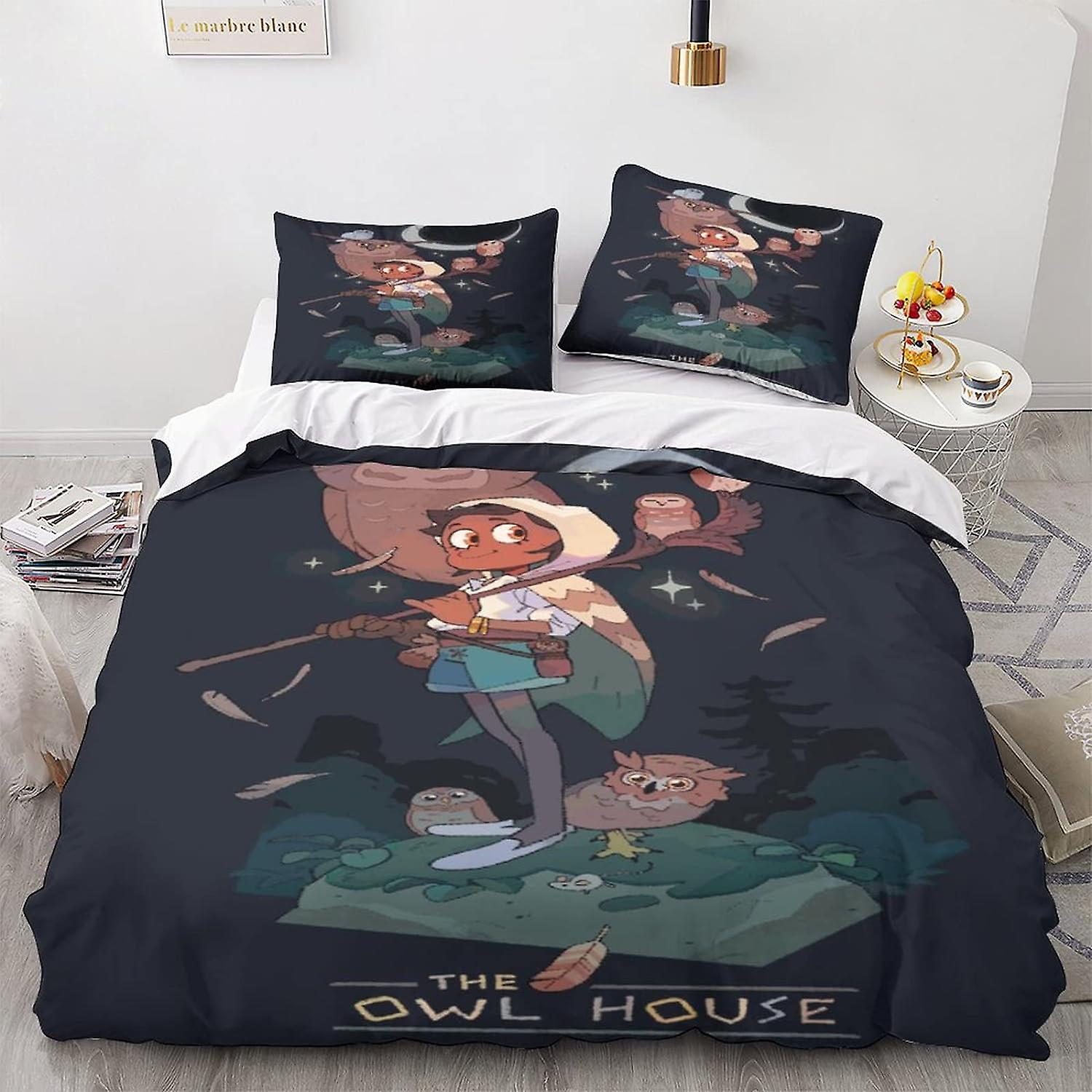 NOOFIE 3 delar The Owl House påslakan med örngott, animation Print ...