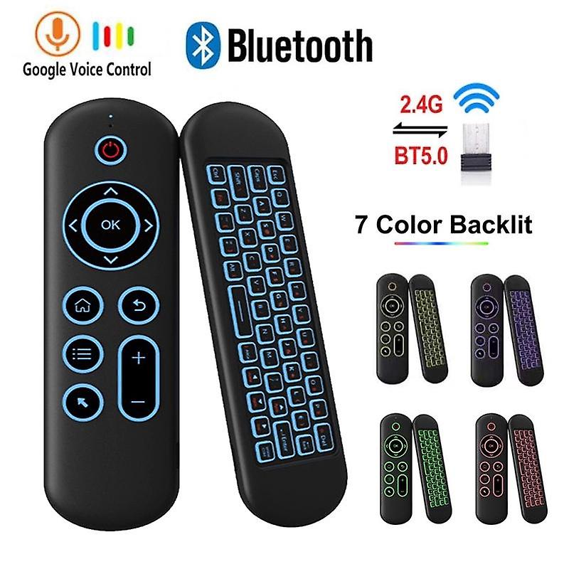 2.4Ghz & Bluetooth Wireless Keyboard Remote Control Air Mouse Gyroscope Voice Control for ...