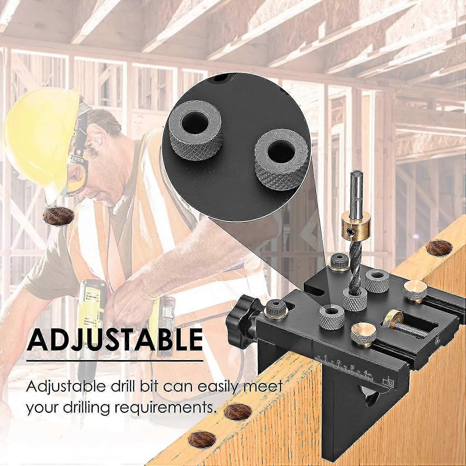 Oblique Drilling Jig, 6/8/10/15mm Adjustable Drilling Guide With ...