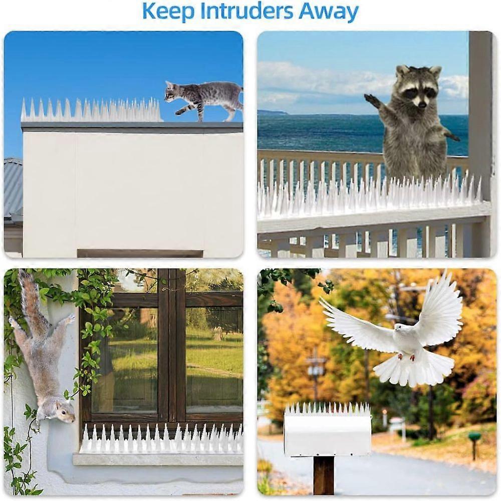 Bird Spikes for Outside, 24 Pack Bird Squirrel Cat Animal Deterrent ...