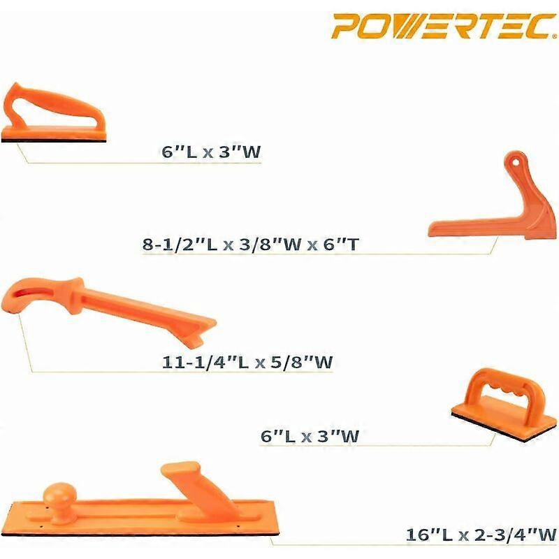 Safety Push Block and Stick Set 5 Pack - Ergonomic Handles with Max ...