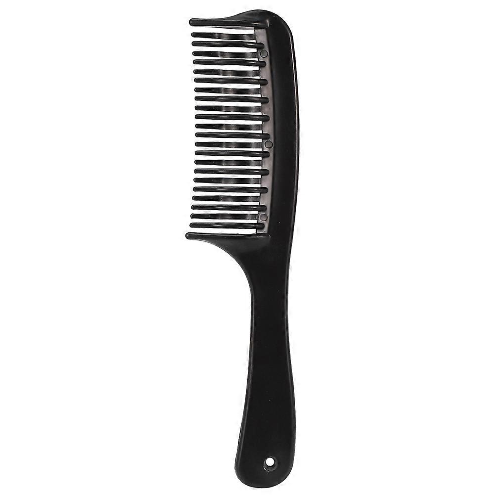 2X Black Double Row Tooth Detangler Hair Comb Shampoo Comb with Handle ...