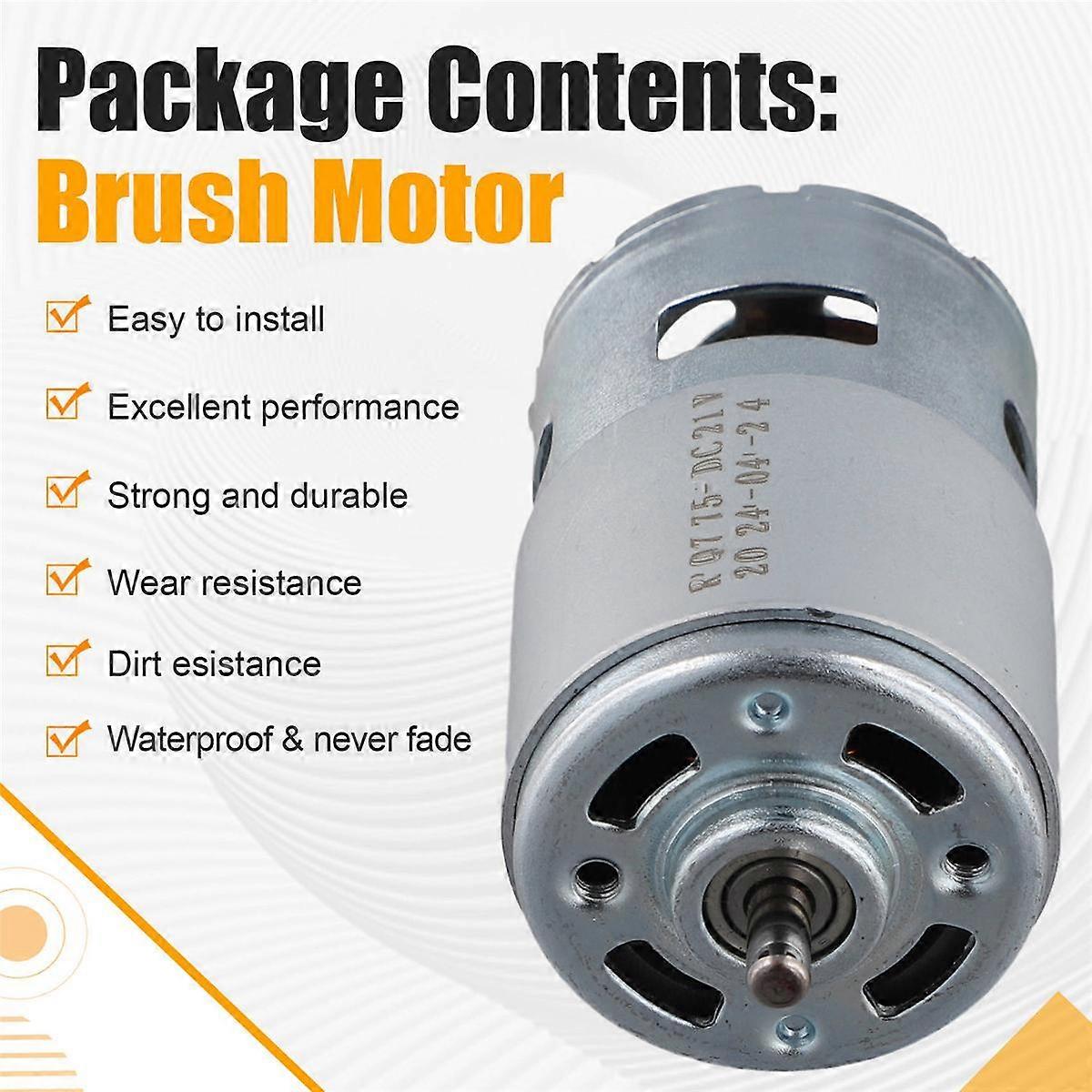 775 DC 21V Small Brush Motor High-Speed Silent Motor High-Power Dual ...