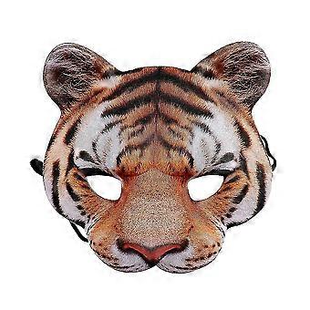 Tiger Head Mask DazzyD Realistic Tiger Half Face Mask For Halloween