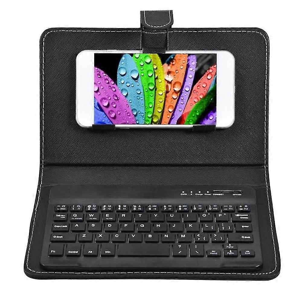 Portable Keyboard Case Mobile Phone Wireless Keyboard Pu | Fruugo UK
