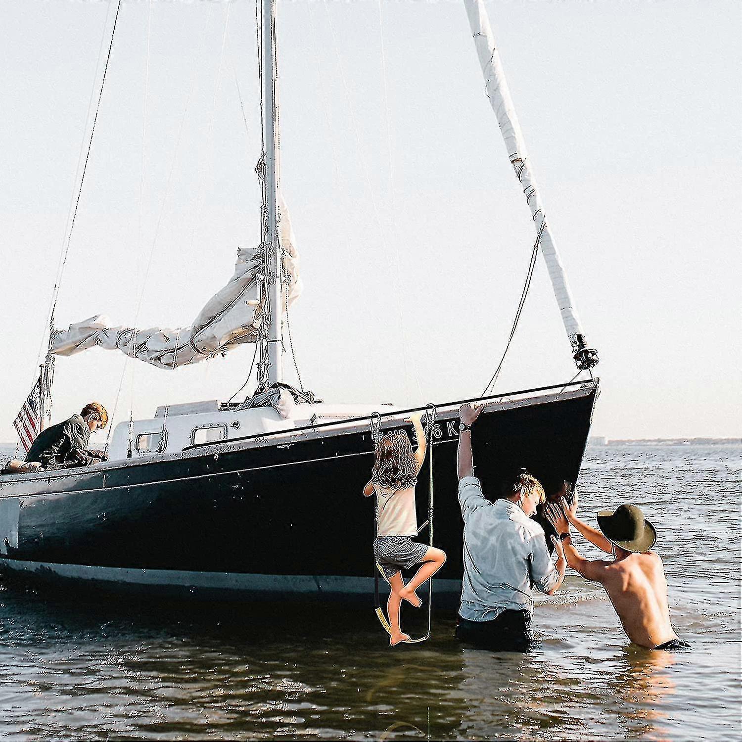 Boat Rope Ladder, Portable Boat Rope Ladder Extension Fishing Rope ...