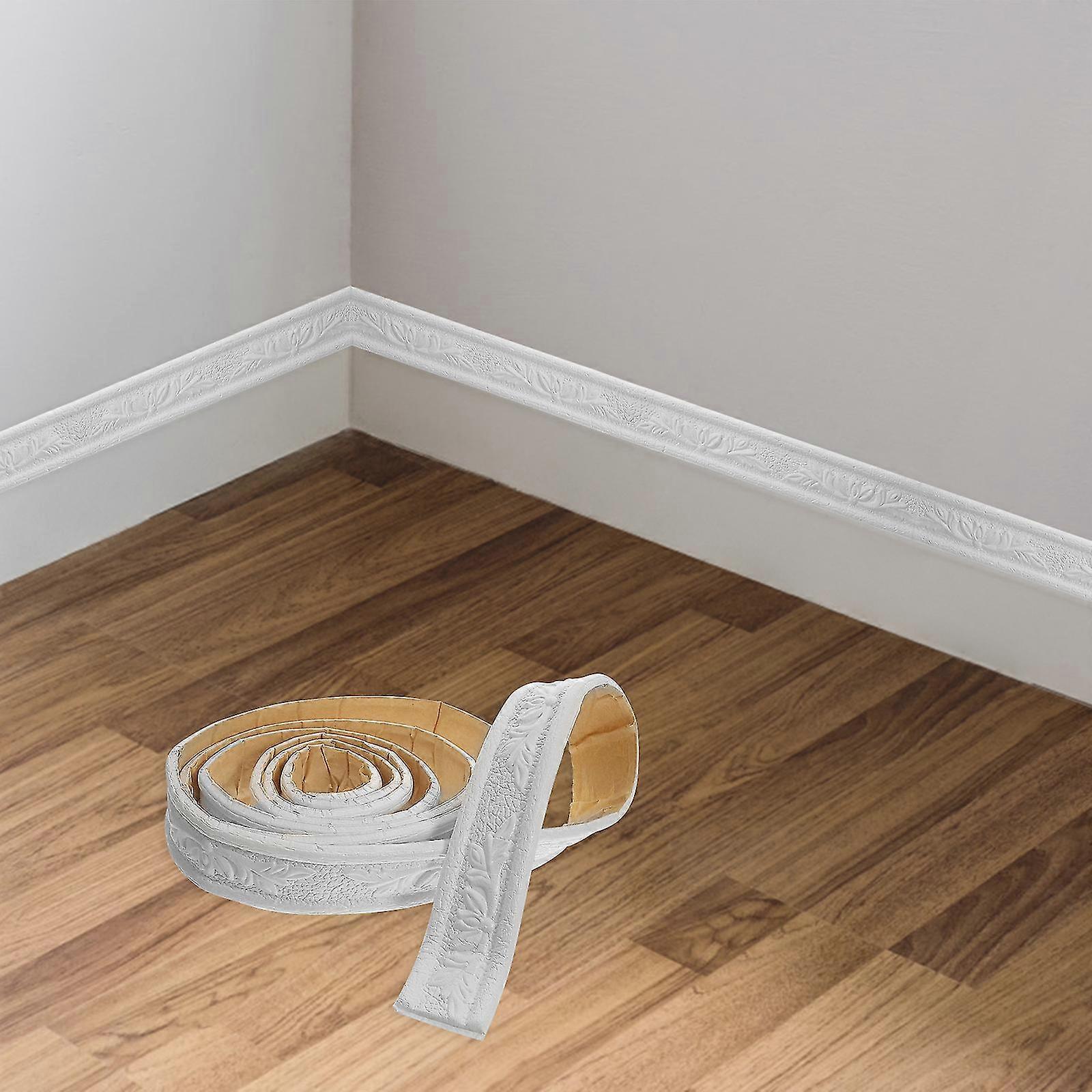 2 Roll Wallpaper Border 3D Wall Trim Skirting Border Edging Strip Self ...