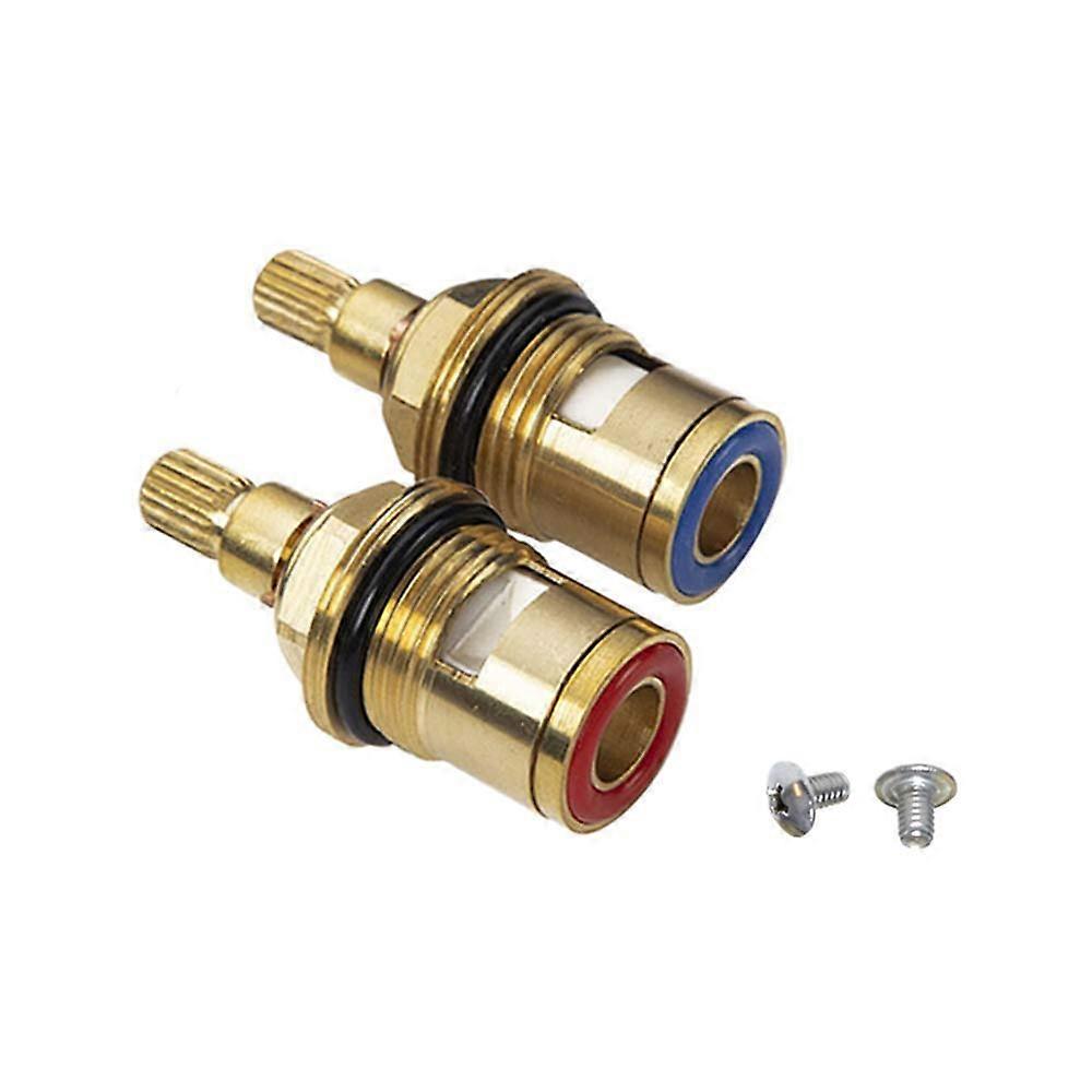 2PCS Replacement Tap Valves Brass Ceramic Stem Disc Cartridge Faucet ...