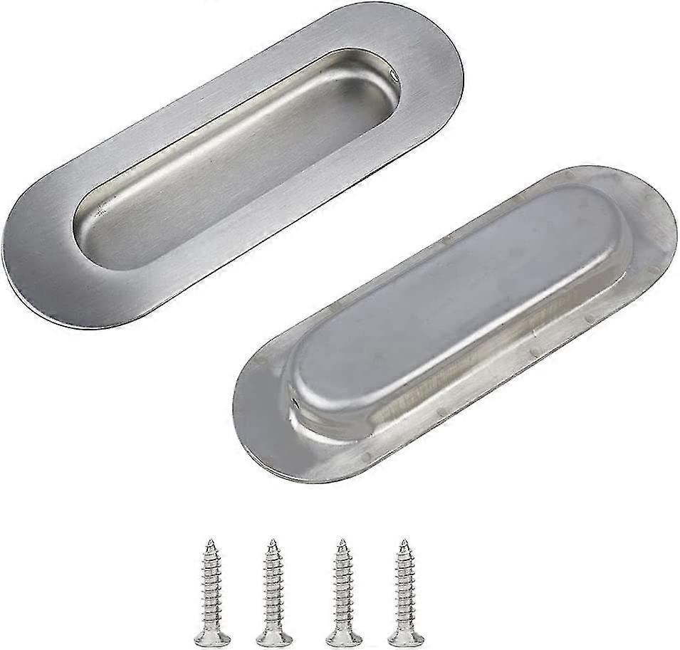 4 Pieces Sliding Door Handles Oval Recessed Handle Shell Handle ...