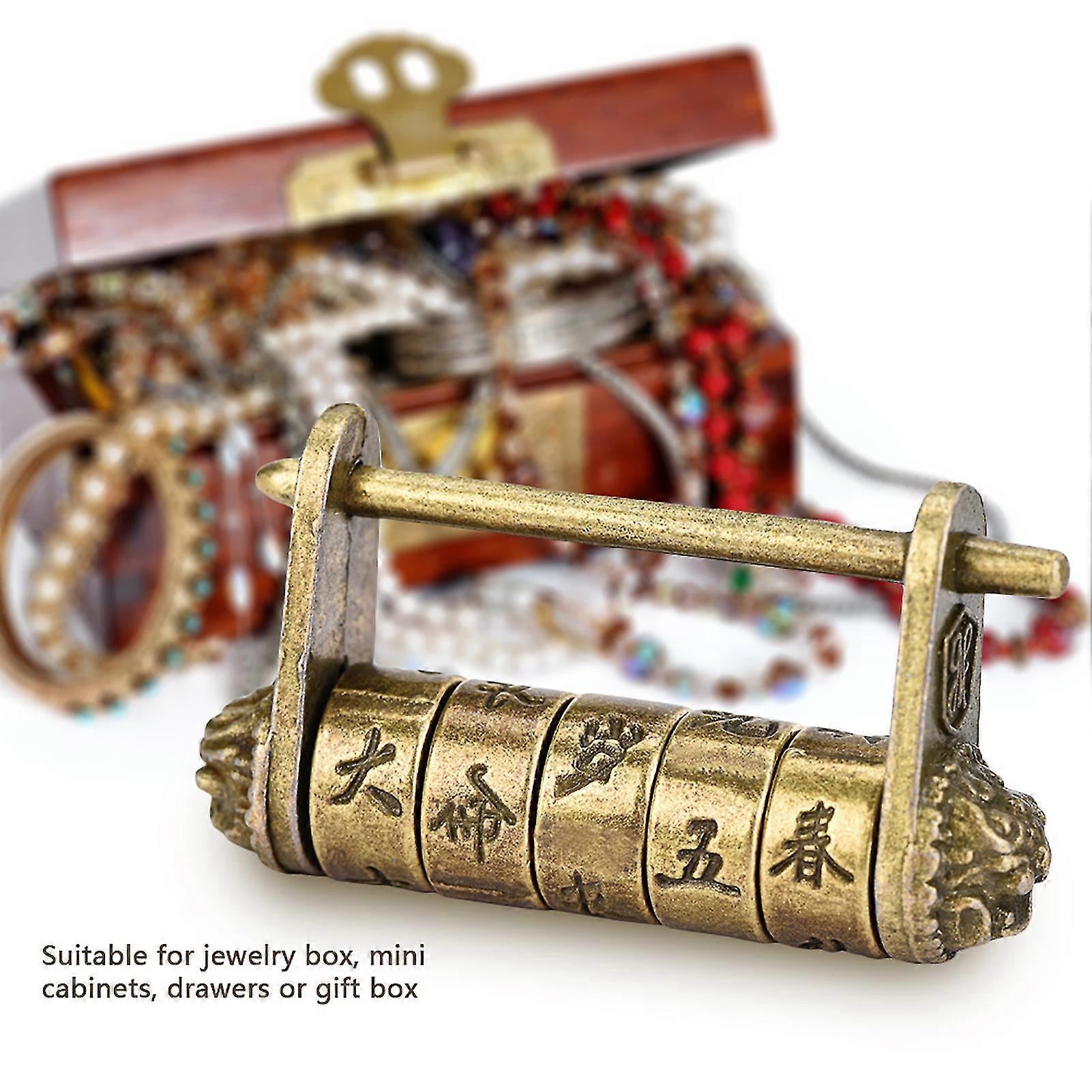 Chinese Vintage Padlock Antique Retro Style Combination Lock For ...