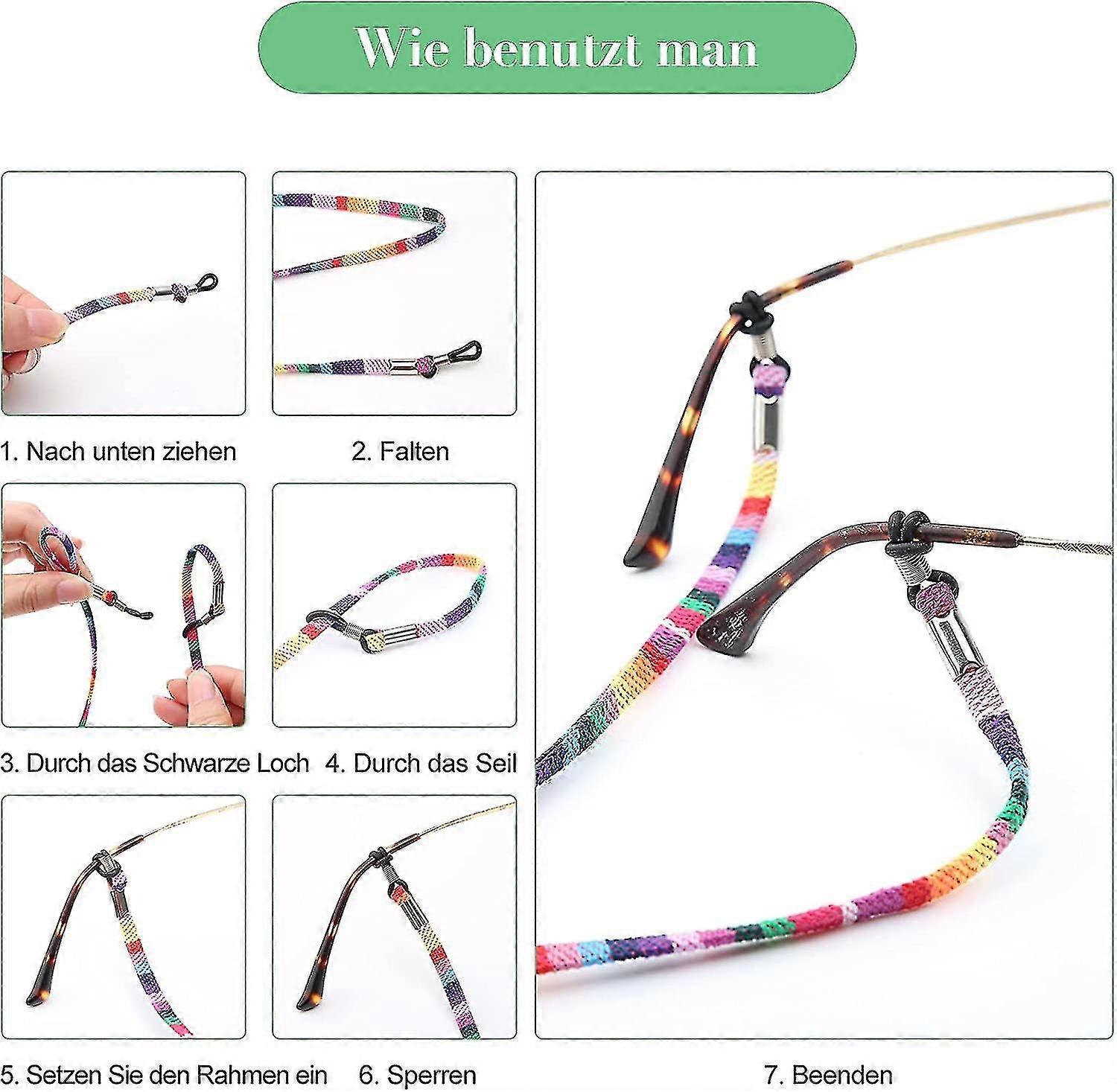 Pack Of 12 Glasses Cord Glasses Chain Braided Glasses Rope Sunglasses ...