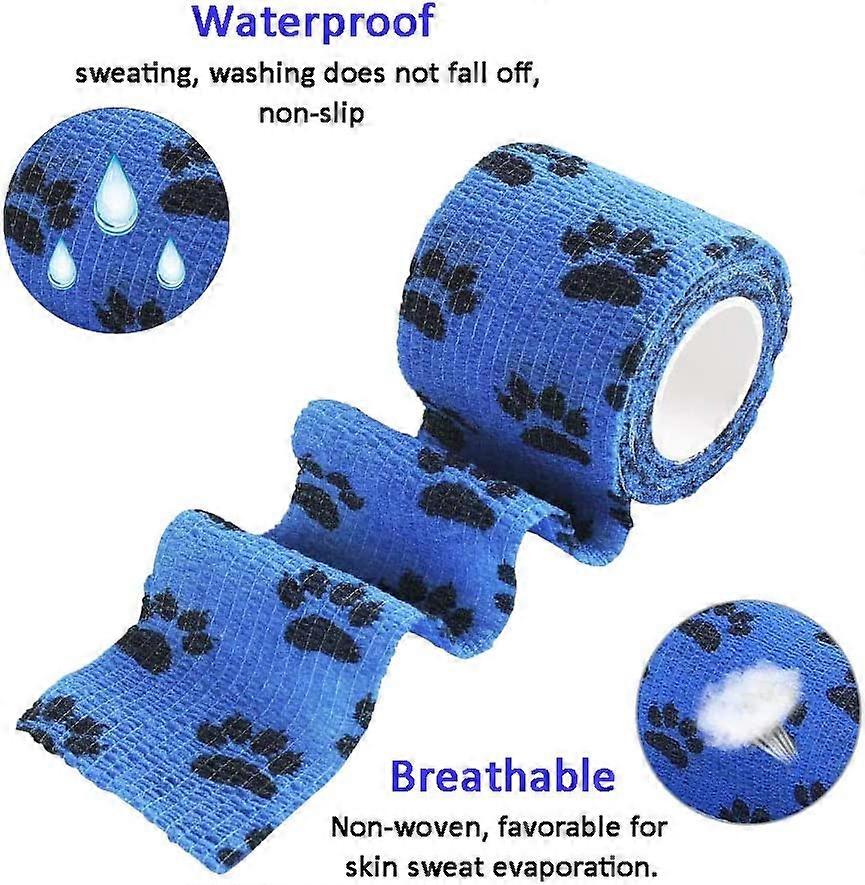 5 Pcs Self Adhesive Dog Bandages 5cm Elastic Bandage Adhesive Dog ...