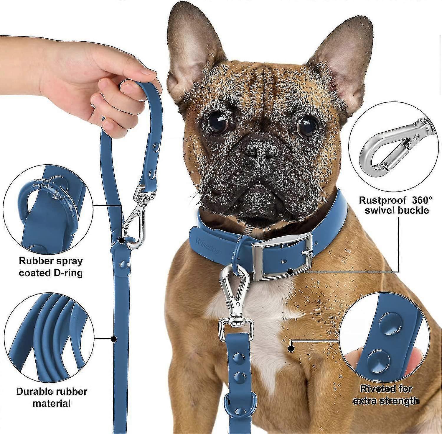 Waterproof Dog Leash: Standard Dog Leashes With 2 Hooks For Walking ...